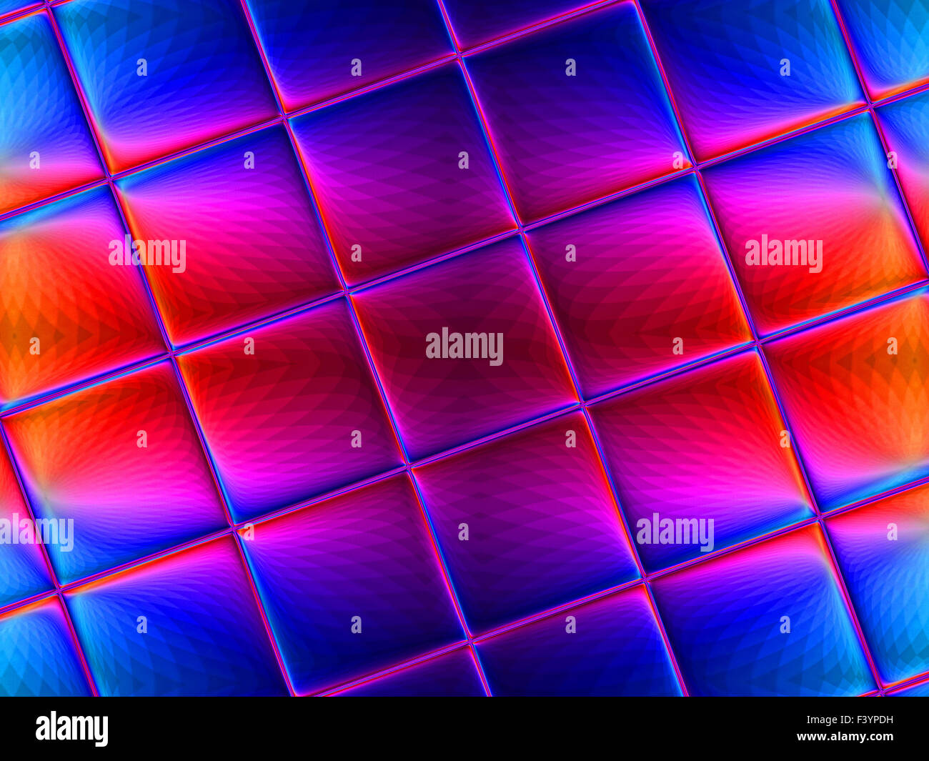 Multi-colored stained glass art glass tile for design works. A-1393 ...