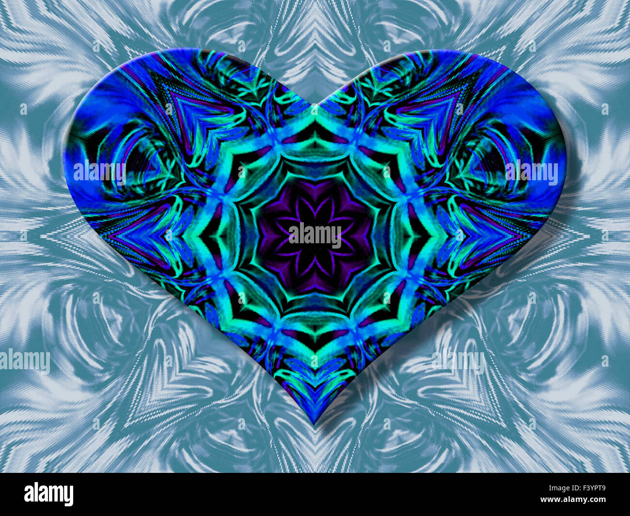 Decorative heart, decorated by beautiful ornament ornamental background ...