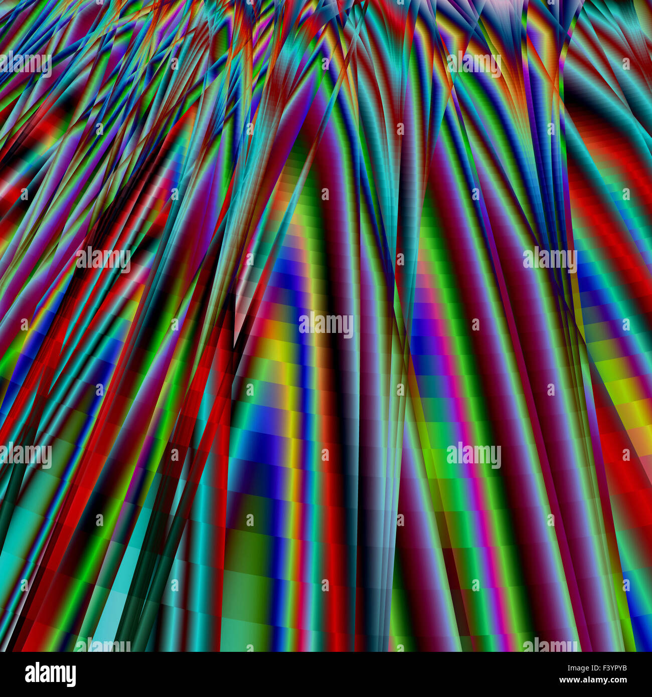 Gorgeous fractal colorful glass tiles in the style of computer graphics ...