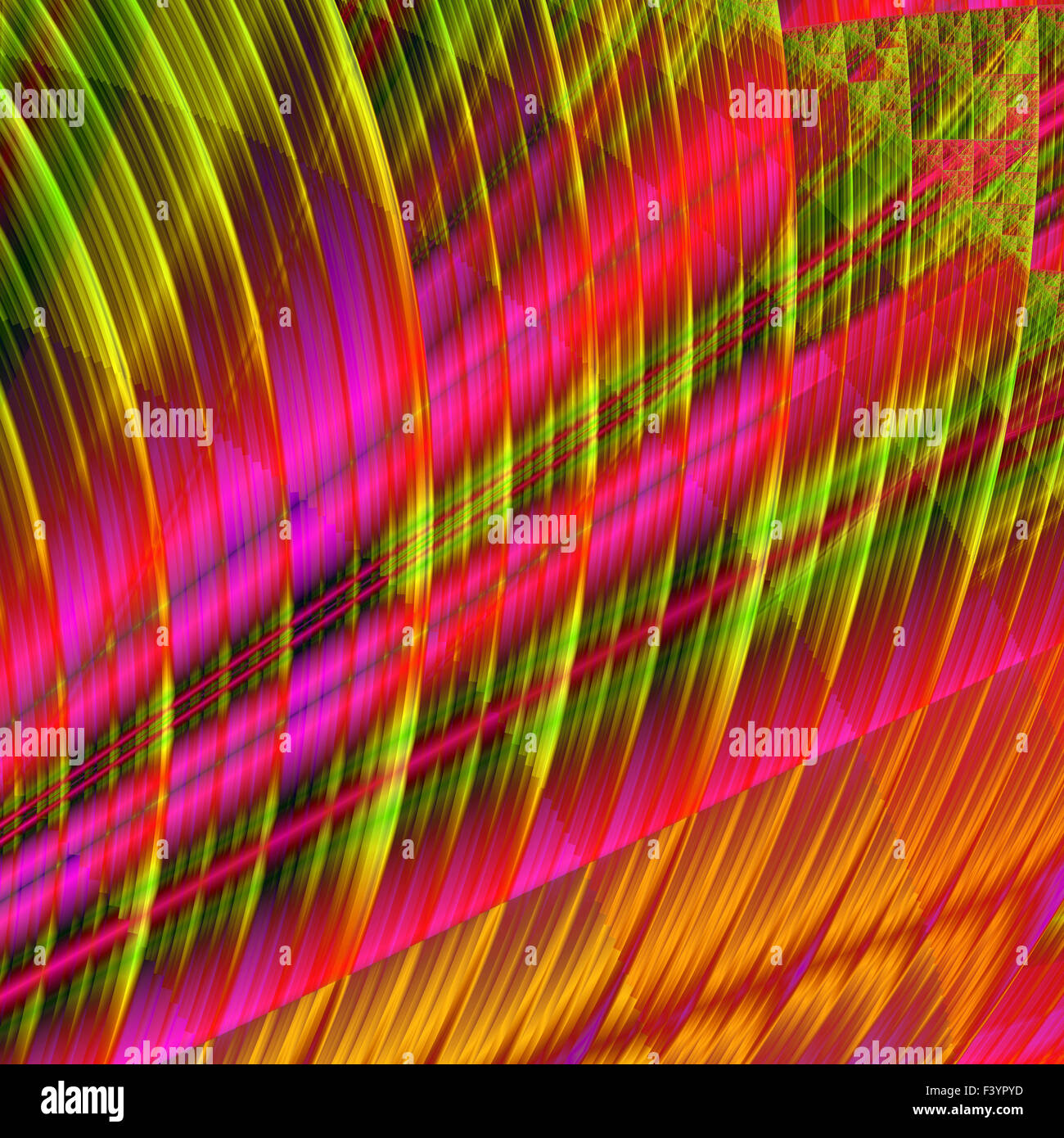 Gorgeous fractal colorful glass tiles in the style of computer graphics ...