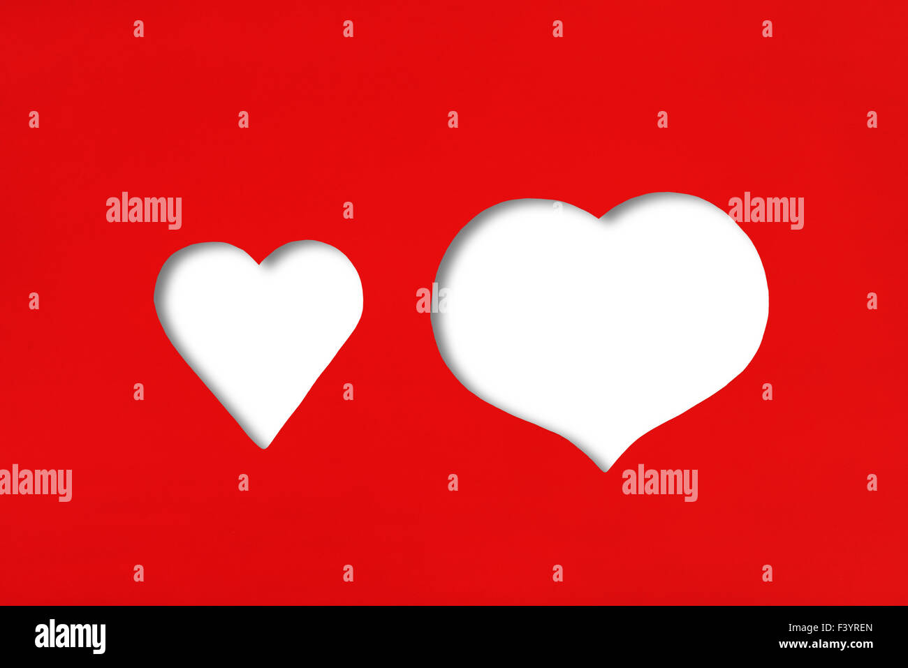 Hearts shaped cut Stock Photo - Alamy