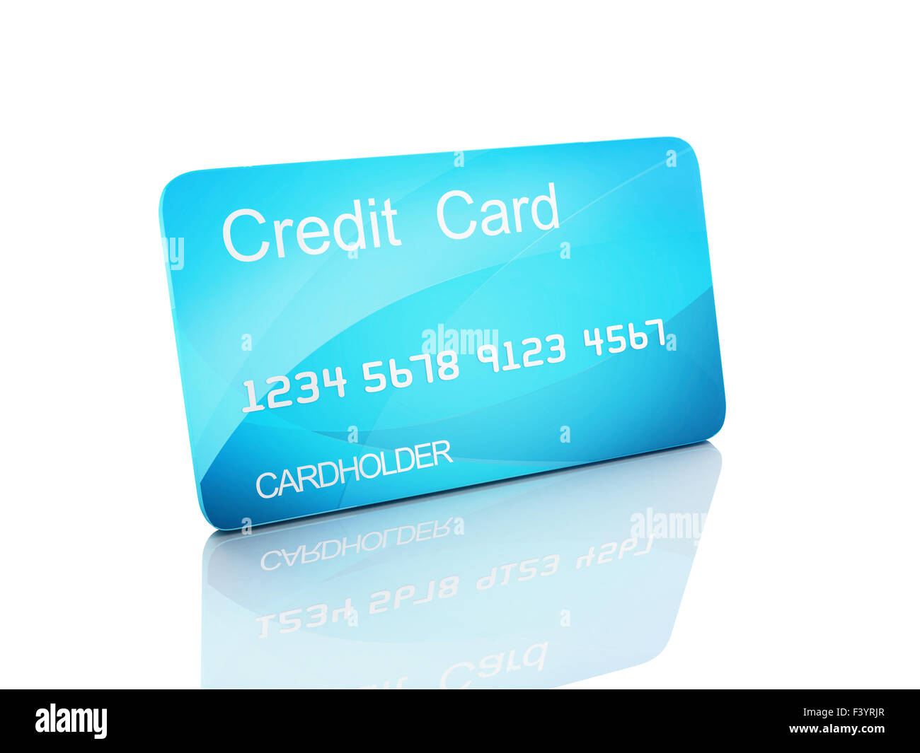 3d credit card on white background Stock Photo - Alamy