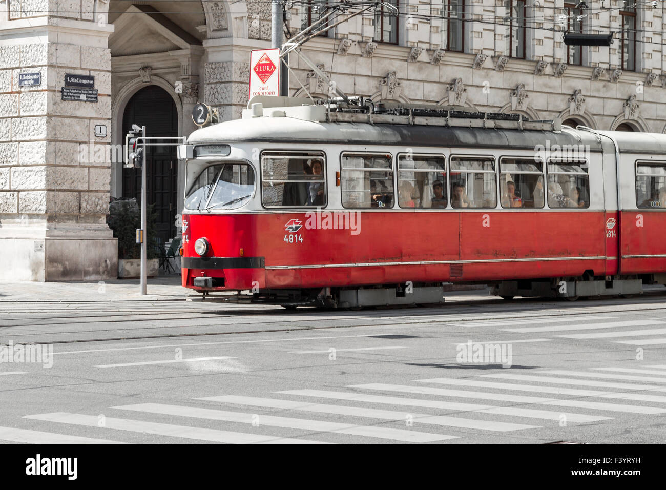 Tram at Vienna Stock Photo - Alamy
