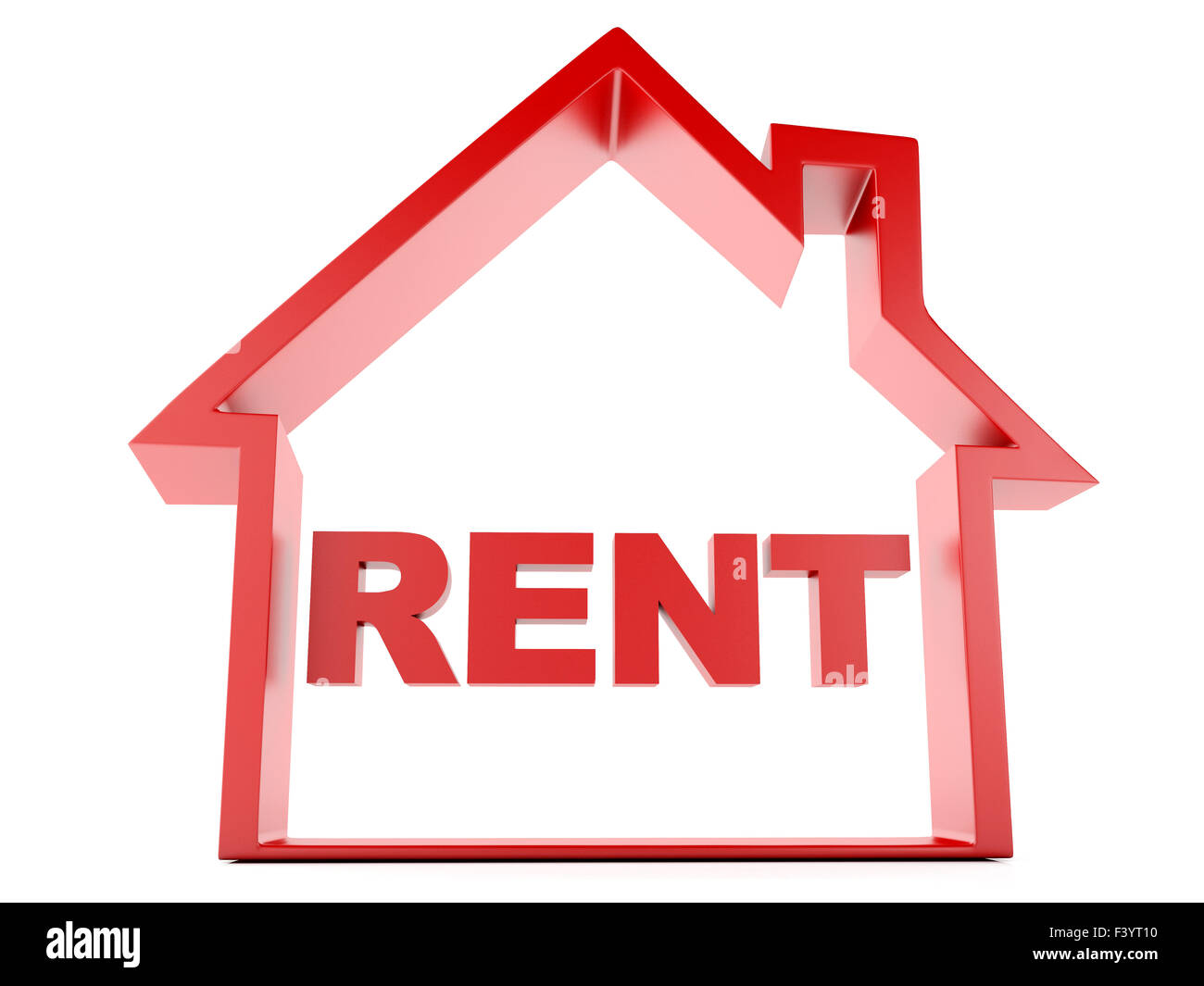 rent house on white background Stock Photo - Alamy