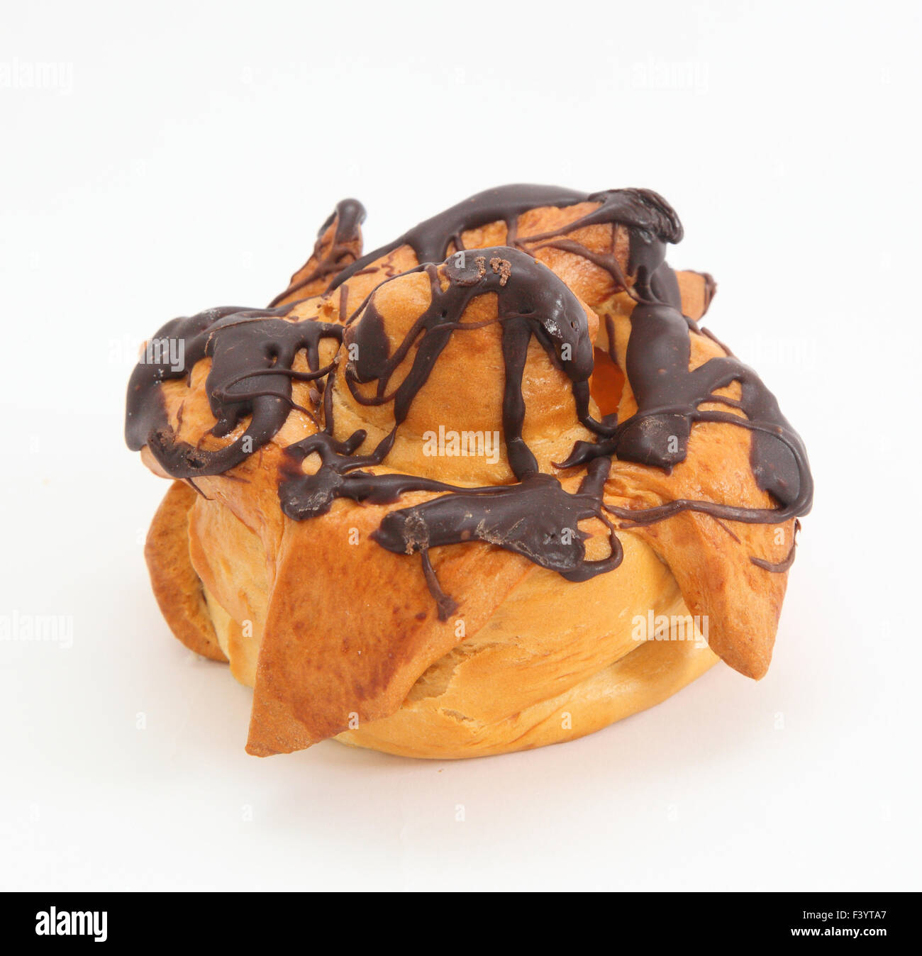 bun with chocolate Stock Photo - Alamy