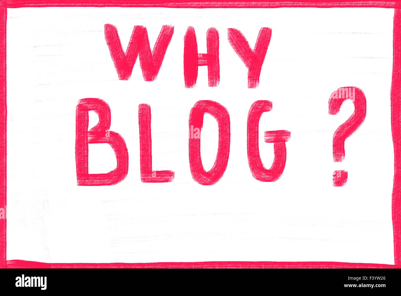 why blog concept Stock Photo - Alamy