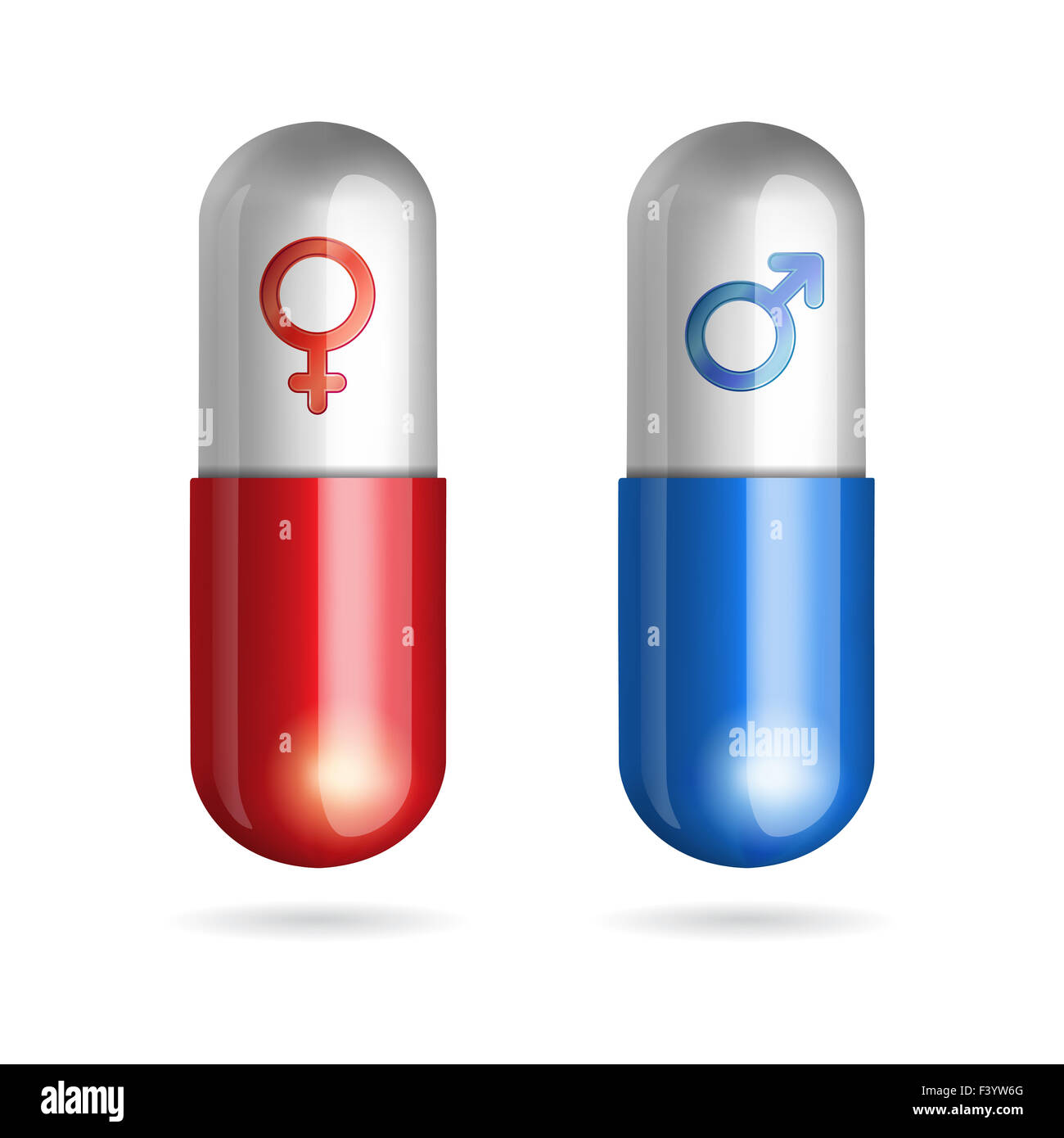 Male and female concept, science Cut Out Stock Images & Pictures - Alamy