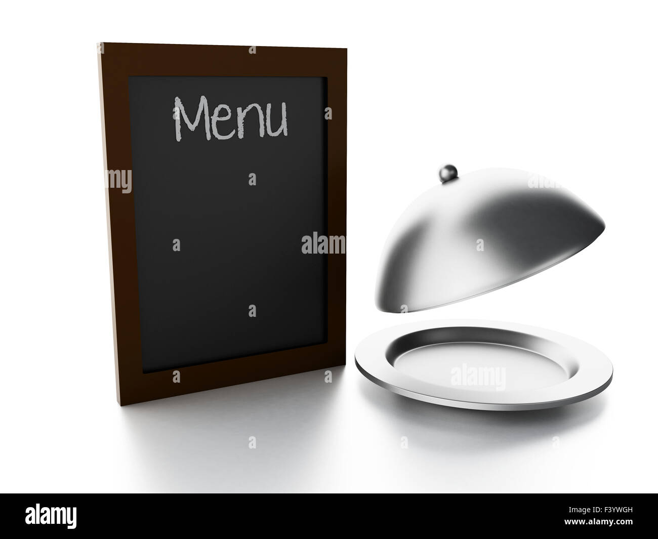 blank menu board, isolated white background Stock Photo - Alamy