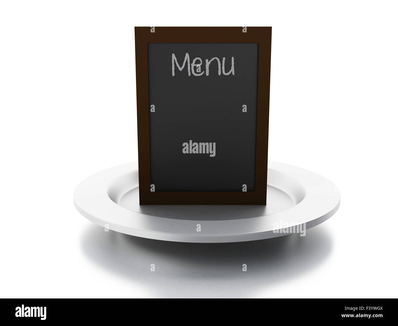 blank menu board, isolated white background Stock Photo - Alamy