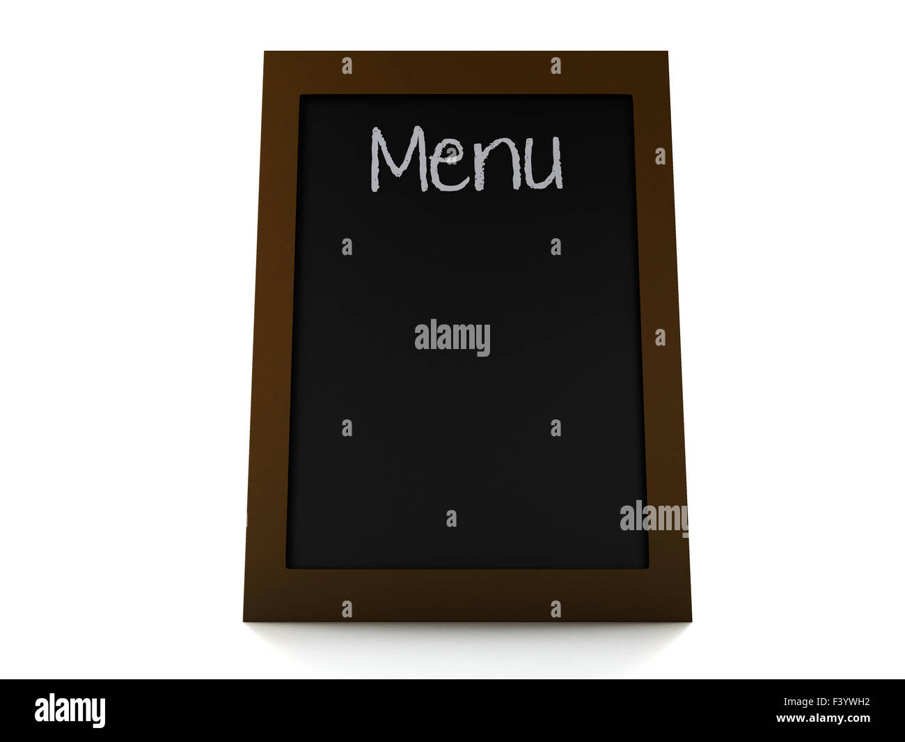 blank menu board, isolated white background Stock Photo - Alamy