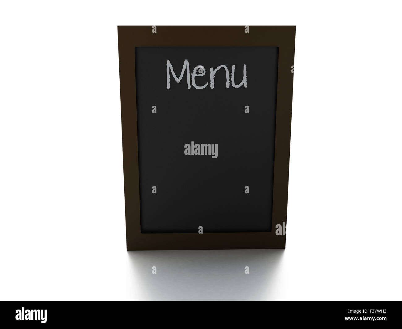 blank menu board, isolated white background Stock Photo - Alamy