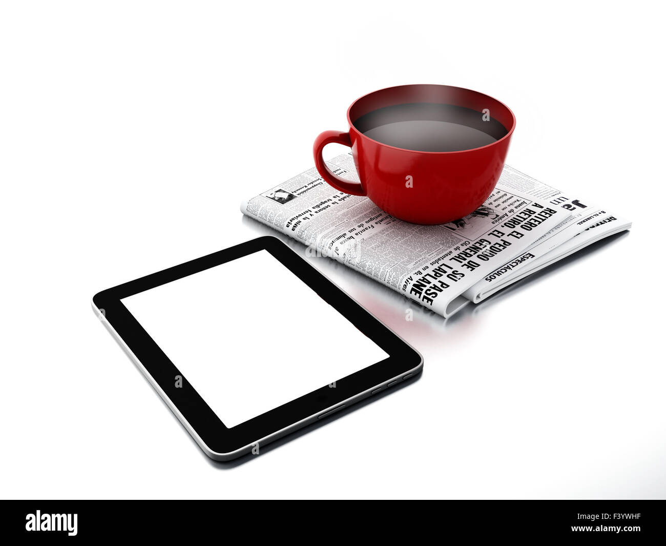 Newspaper tablet hi-res stock photography and images - Alamy