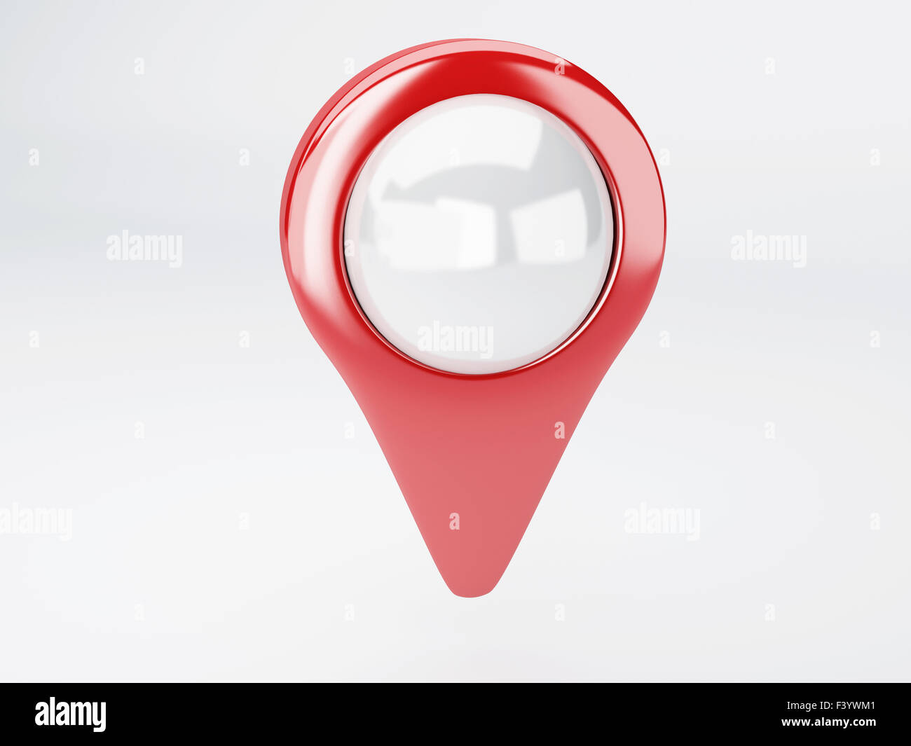 Map pointer icon on isolated white Stock Photo - Alamy