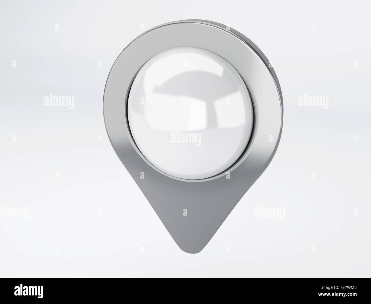 Map pointer icon on isolated white Stock Photo - Alamy