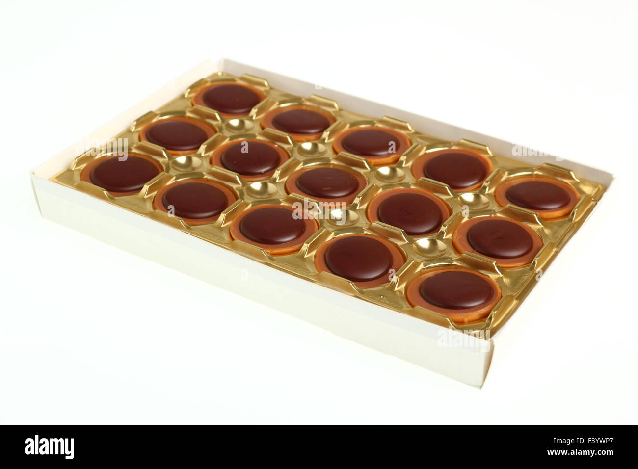 Caramel Candy with Hazelnut and Chocolate Stock Photo - Alamy
