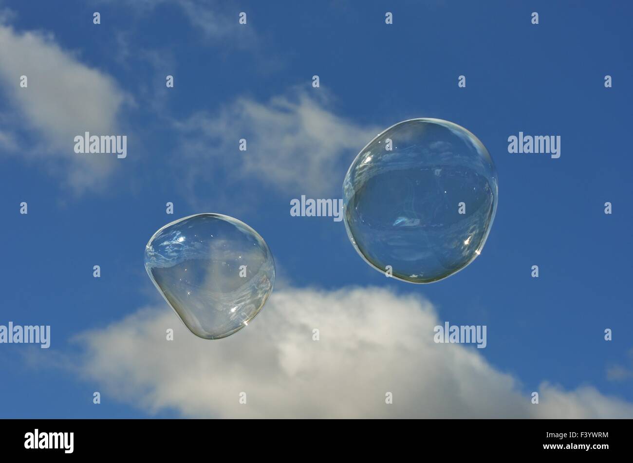 pair of bubbles in sky Stock Photo - Alamy