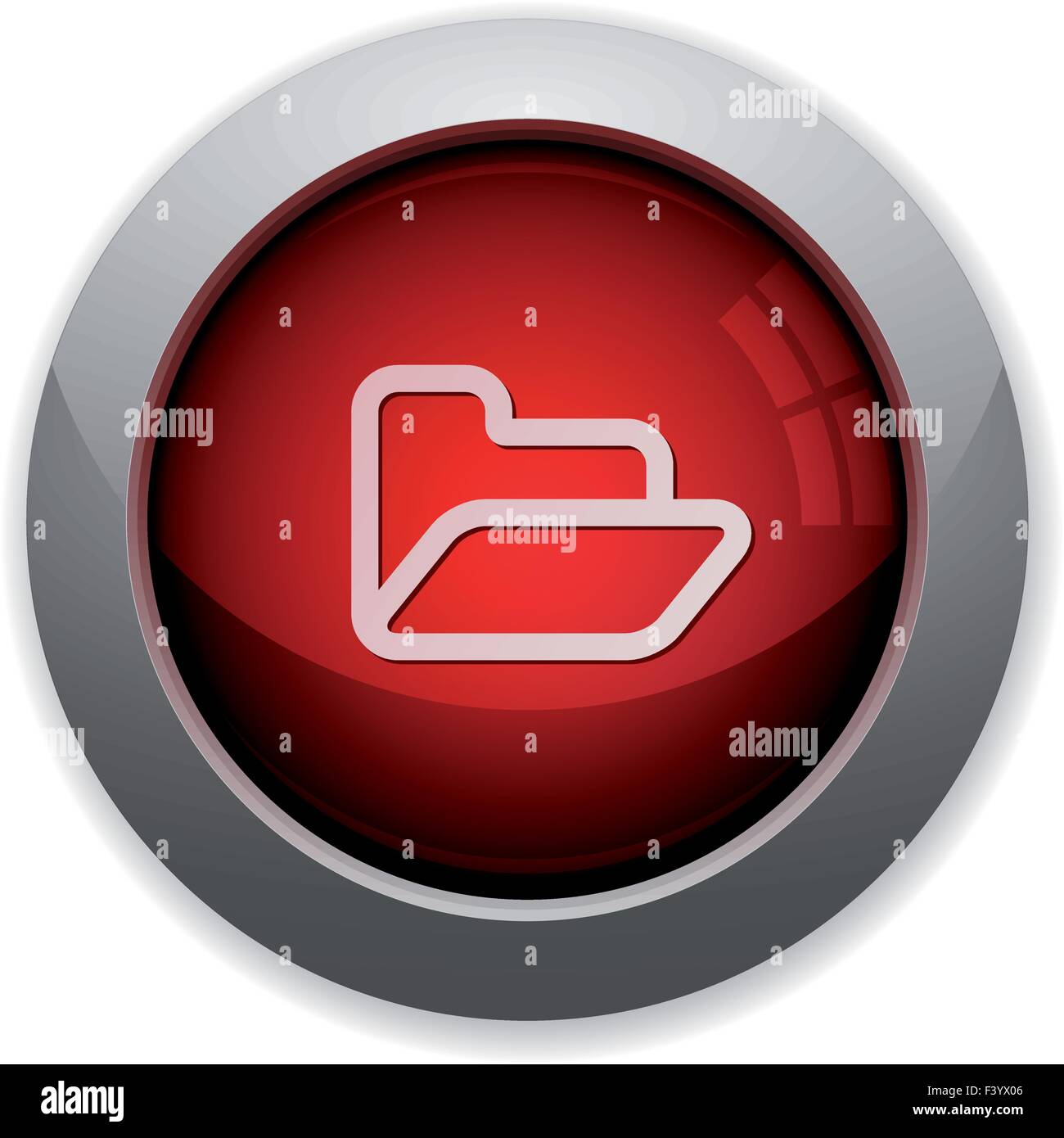 Red Glossy Folder Web Button Arranged Layer Structure Stock Vector Image And Art Alamy