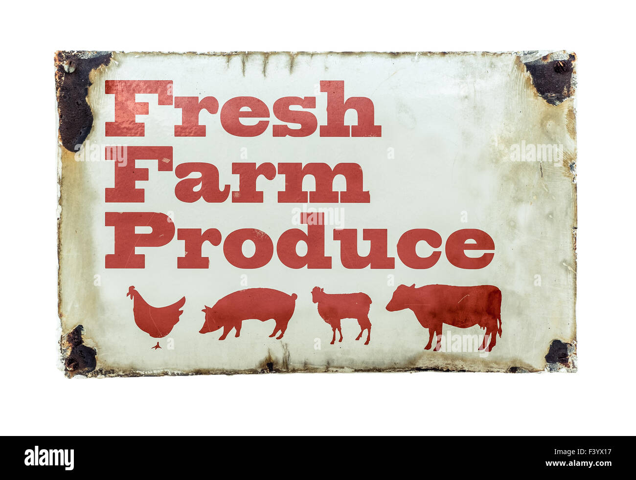 A Fresh Farm Produce Sign Stock Photo - Alamy