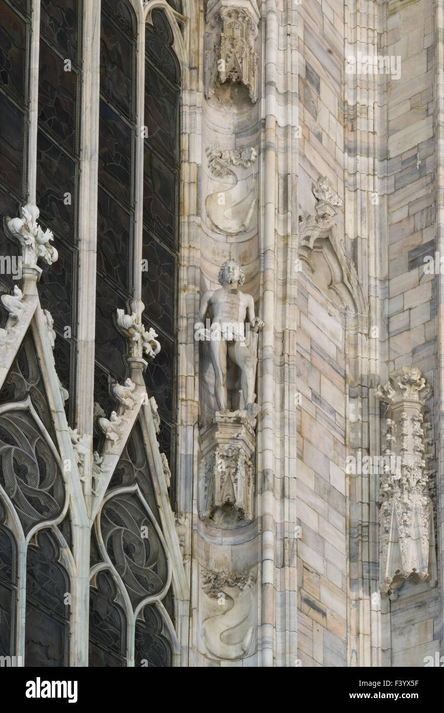 Adam, Sculpture, Cathedral, Milan Stock Photo - Alamy