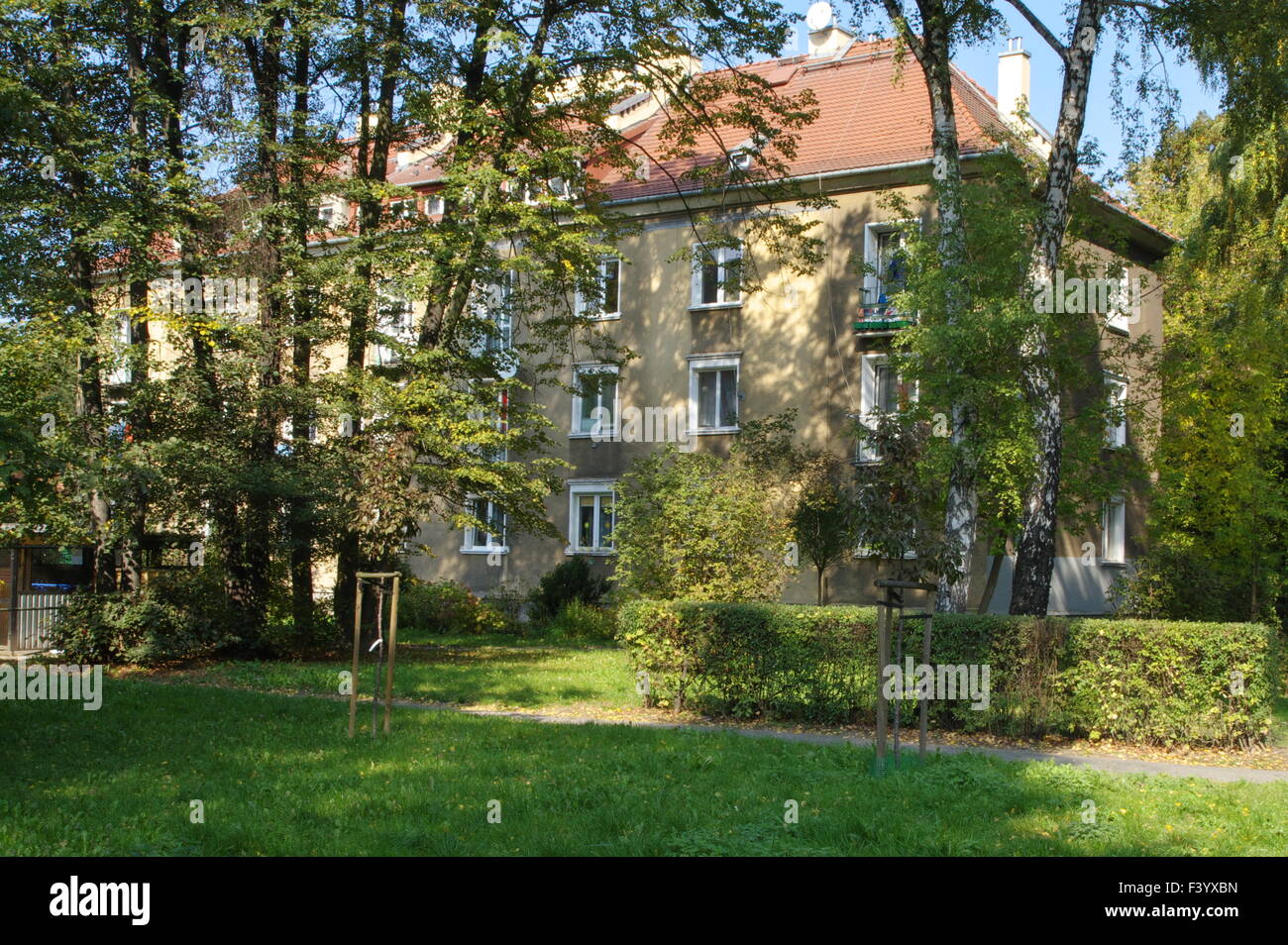 Nowa Huta, district of Krakow. Residential complex Osiedle Wandy, built ...