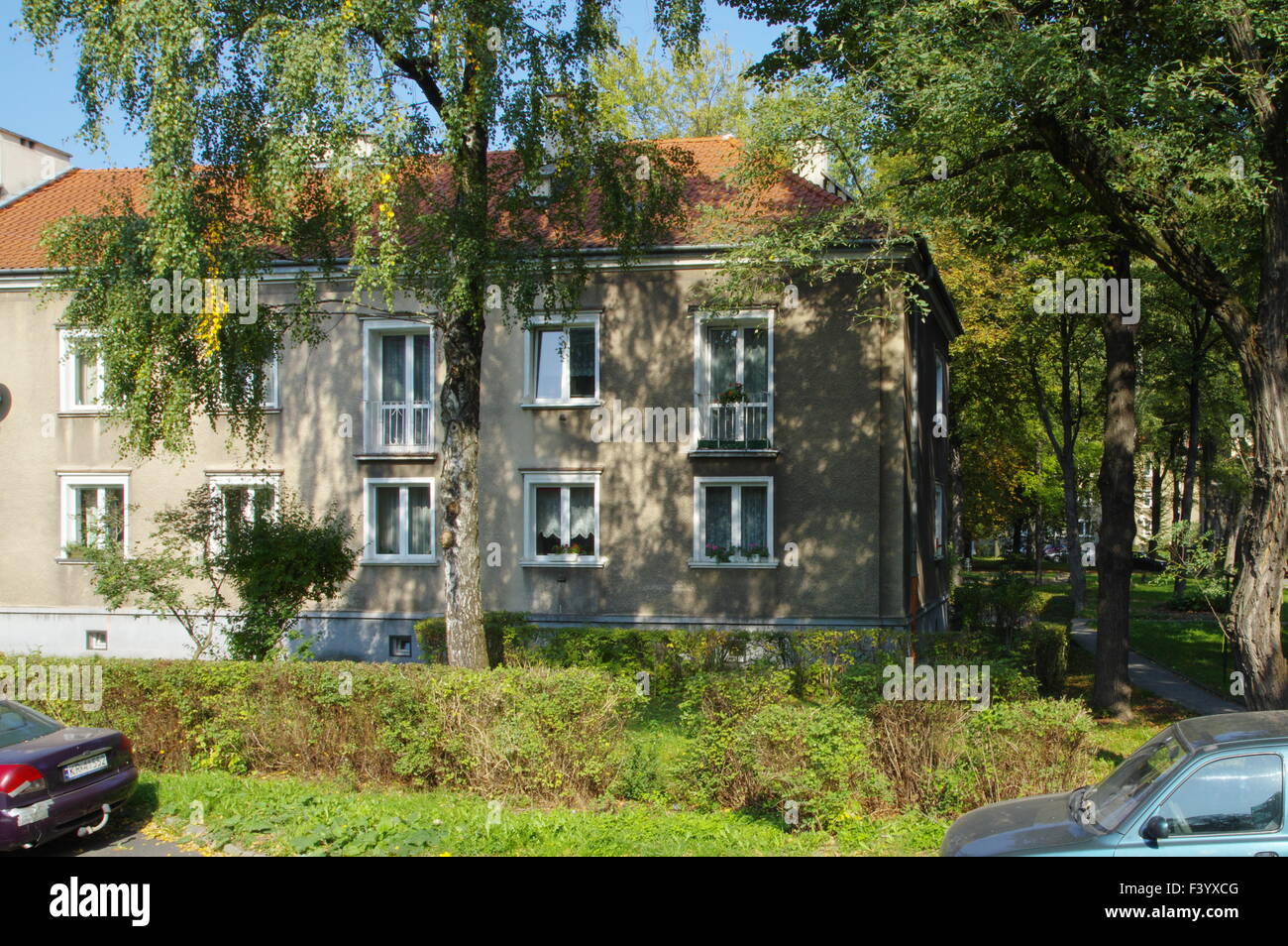 Nowa Huta, district of Krakow. Residential complex Osiedle Willowe ...