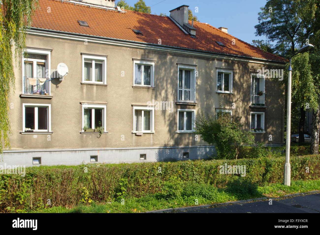 Nowa Huta, district of Krakow. Residential complex Osiedle Willowe ...