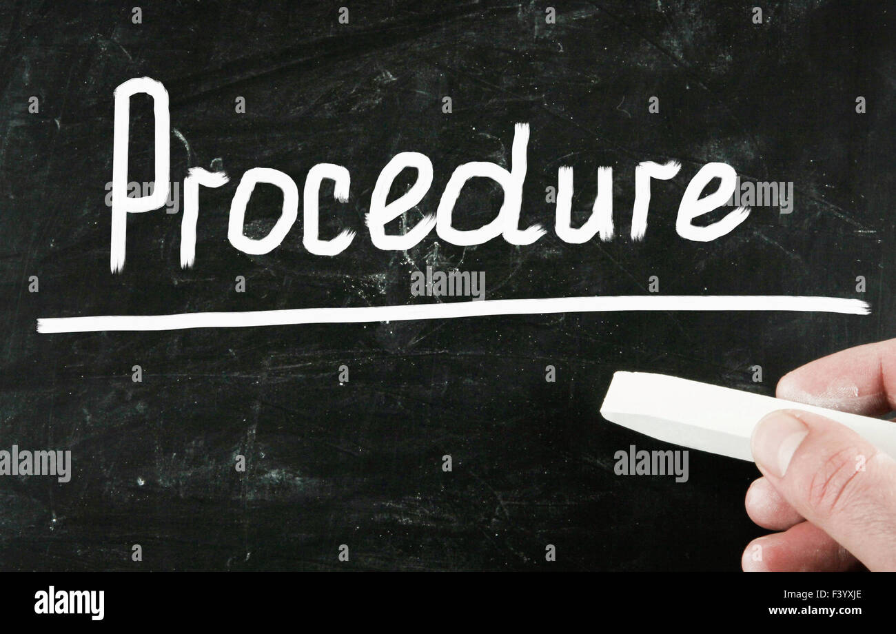 Procedure for implementation hi-res stock photography and images - Alamy