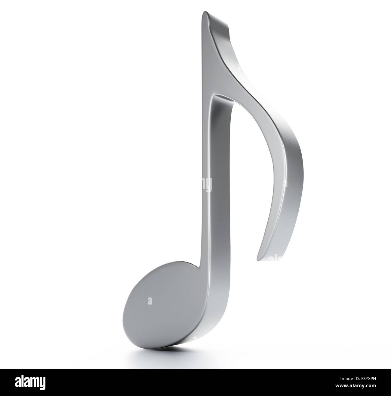 music note 3D. Isolated on white background Stock Photo - Alamy