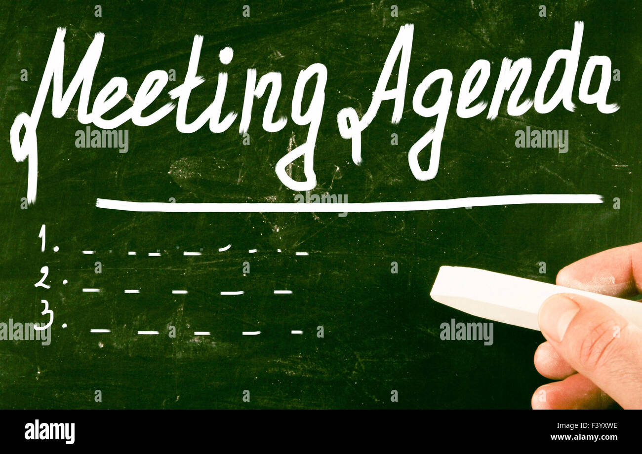 meeting agenda concept Stock Photo - Alamy