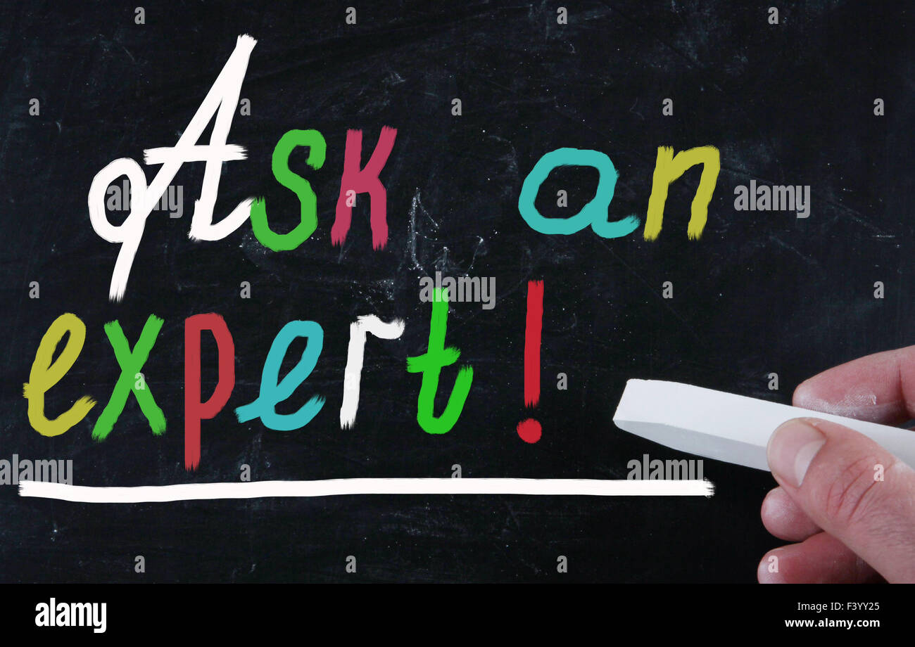 ask an expert concept Stock Photo - Alamy