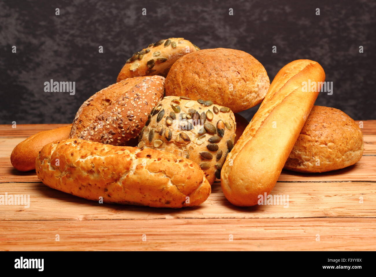 Assorted Rolls and Bread Stock Photo - Alamy