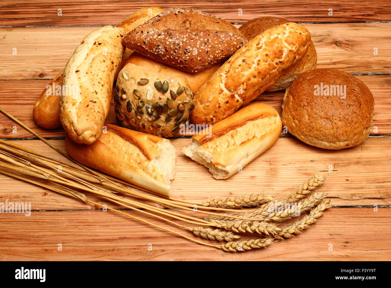 Assorted Rolls and Bread Stock Photo - Alamy