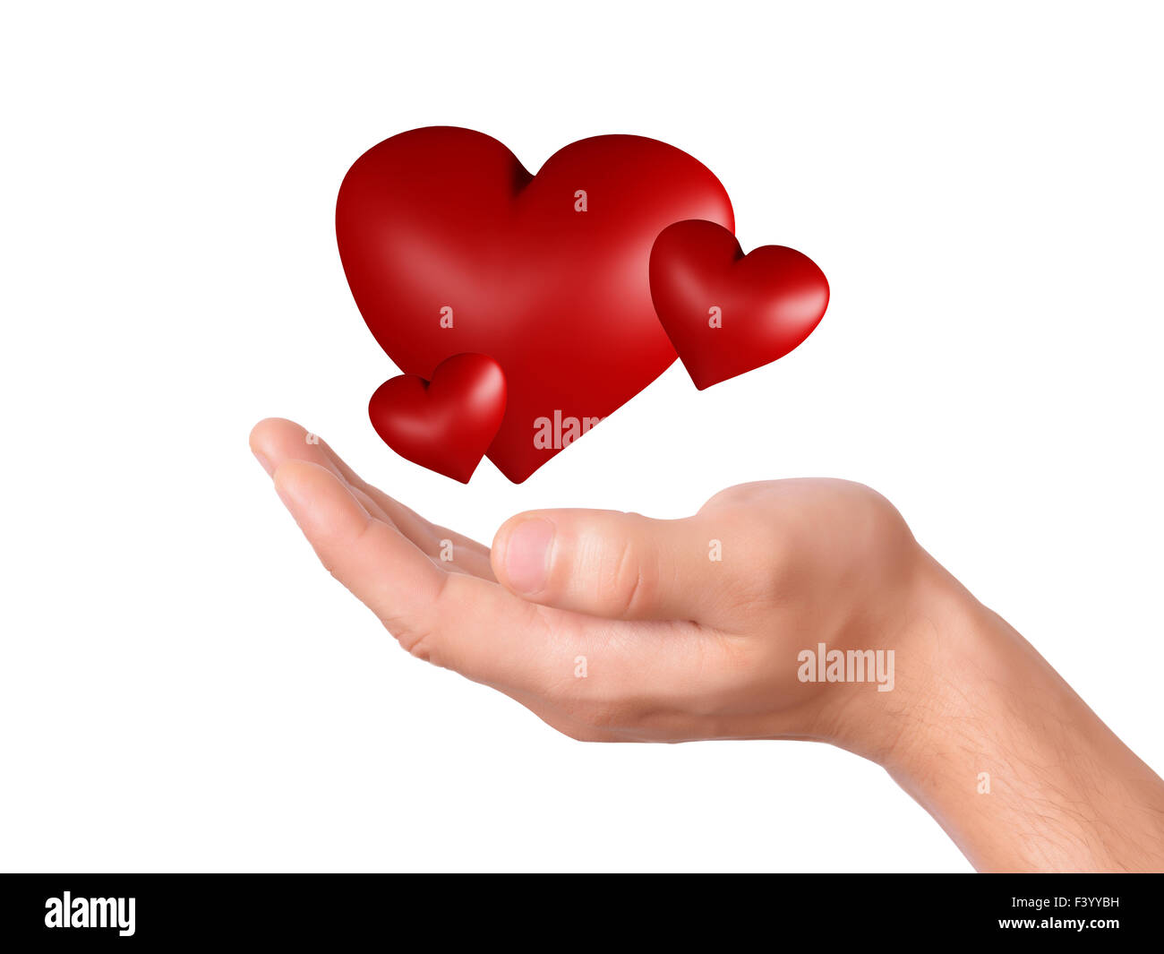3d man red heart symbol hi-res stock photography and images - Alamy