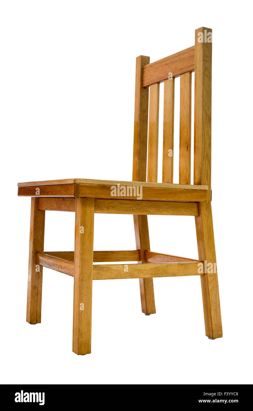 Simple Wooden Chair Side View