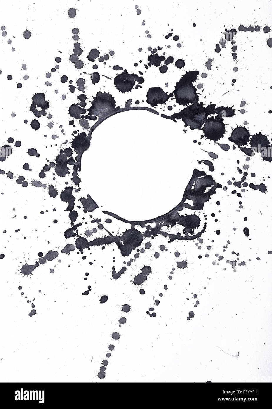 Shape made with ink drops Stock Photo - Alamy