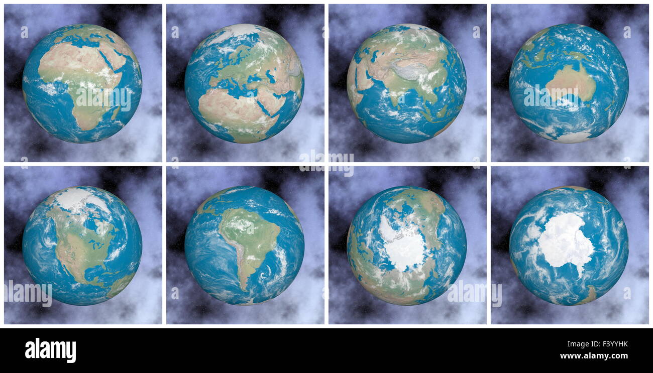 Continents of the earth hi-res stock photography and images - Alamy