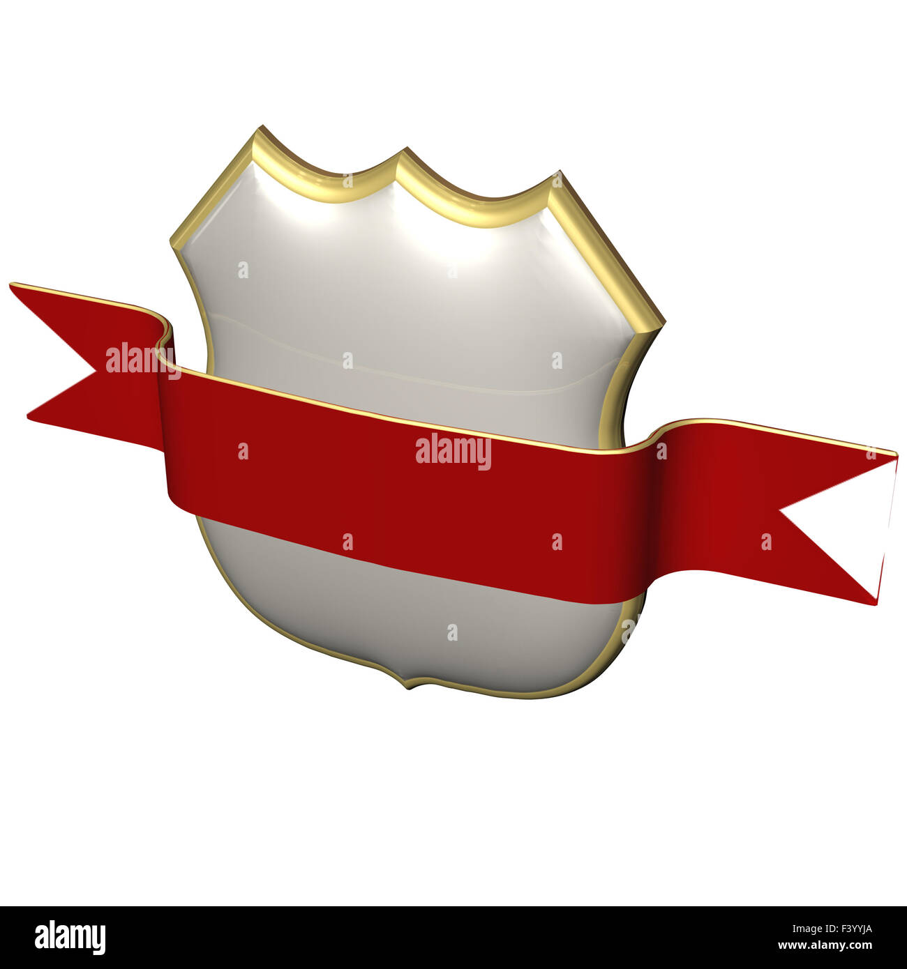 Classical sheild isolated on the white Stock Photo - Alamy