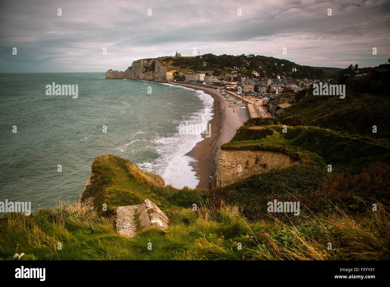 Normandy Coast near Etretat Stock Photo - Alamy