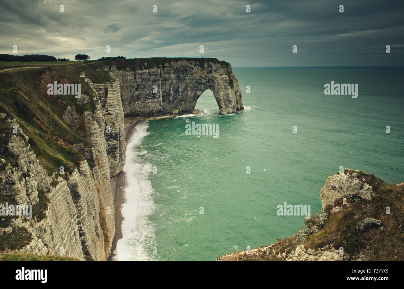 Normandy Coast near Etretat Stock Photo - Alamy