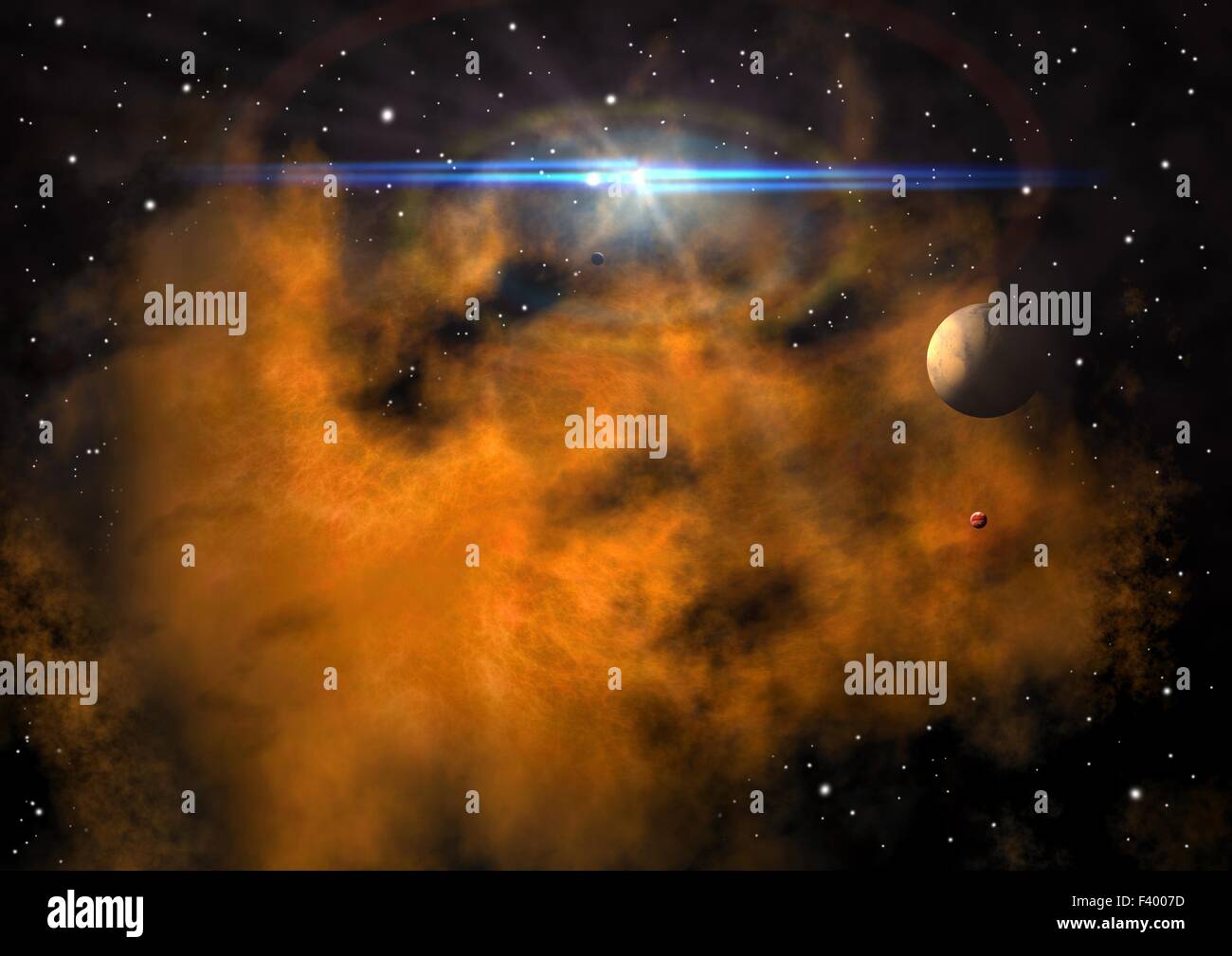 far-out planets in a space Stock Photo - Alamy