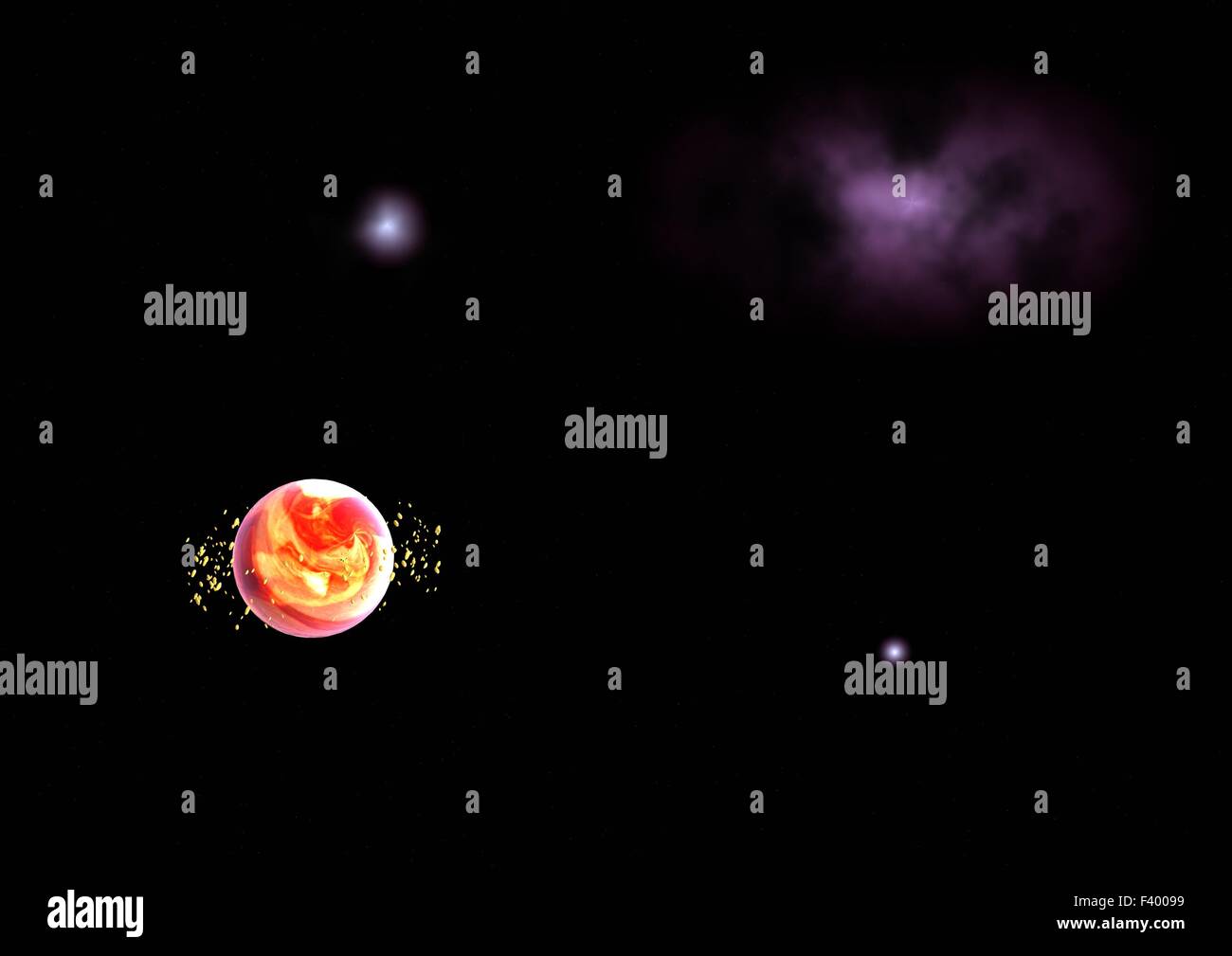 Far-out planets in a space Stock Photo - Alamy