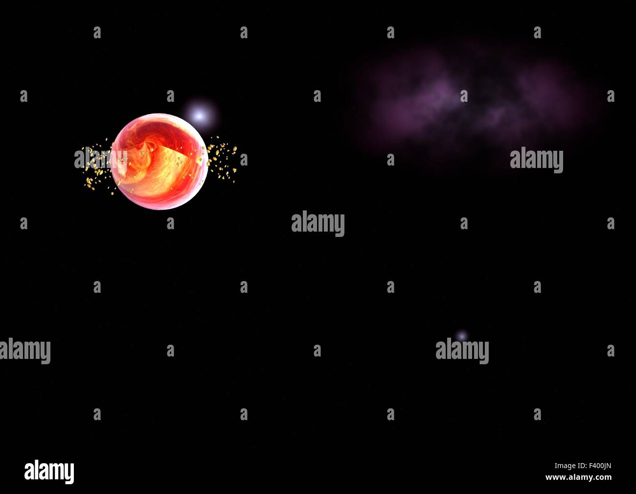 Far-out planets in a space Stock Photo - Alamy