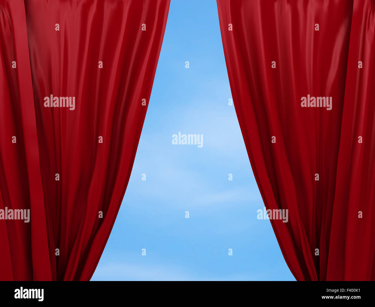 opening red curtain. free concept Stock Photo - Alamy