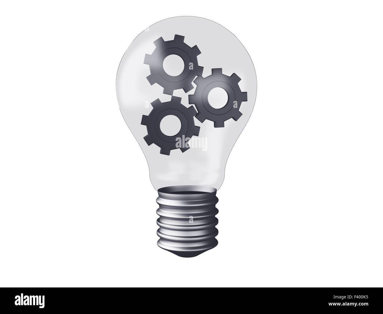light bulb with gears. business concept Stock Photo - Alamy