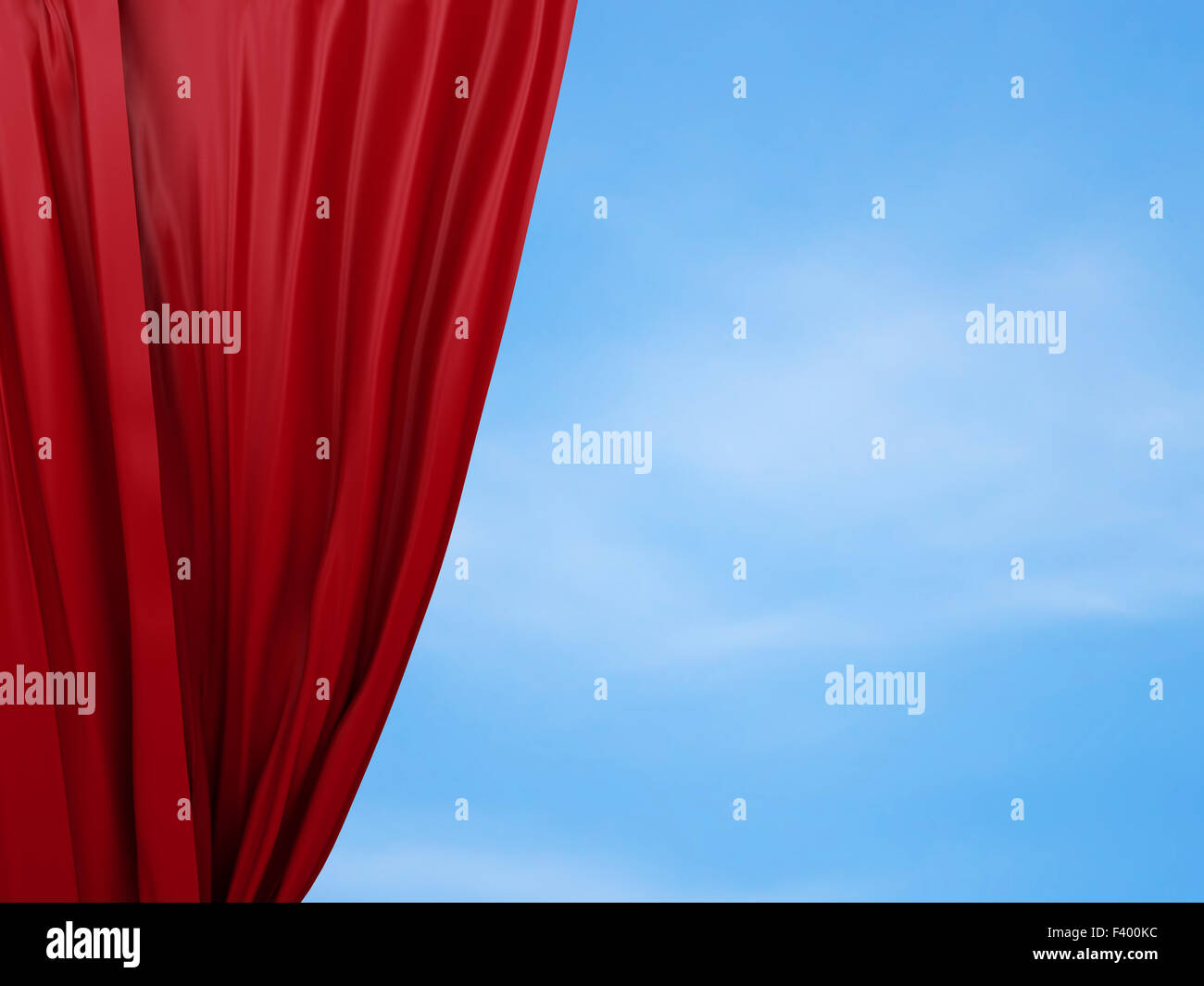 opening red curtain. free concept Stock Photo - Alamy