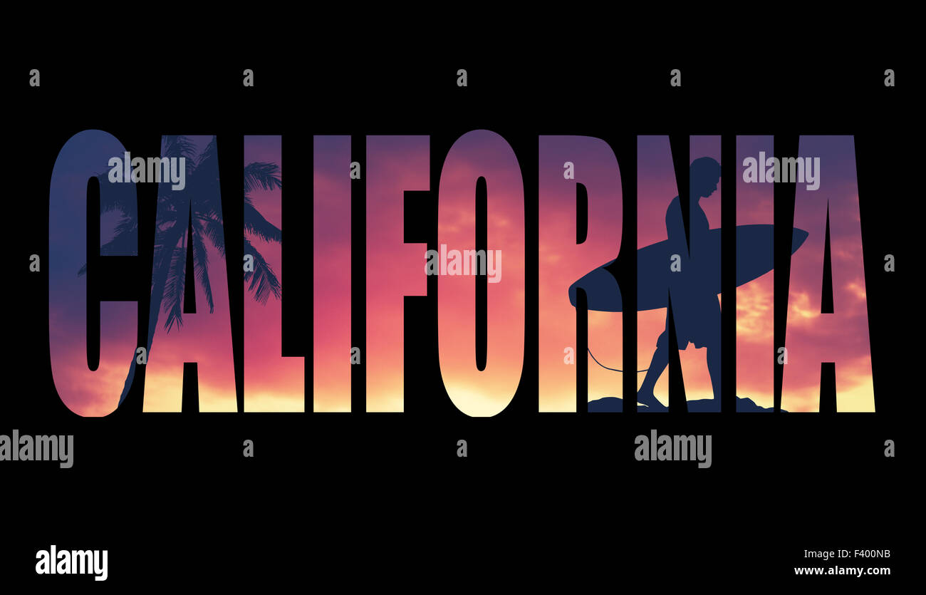 Vintage postcard california hi-res stock photography and images - Alamy