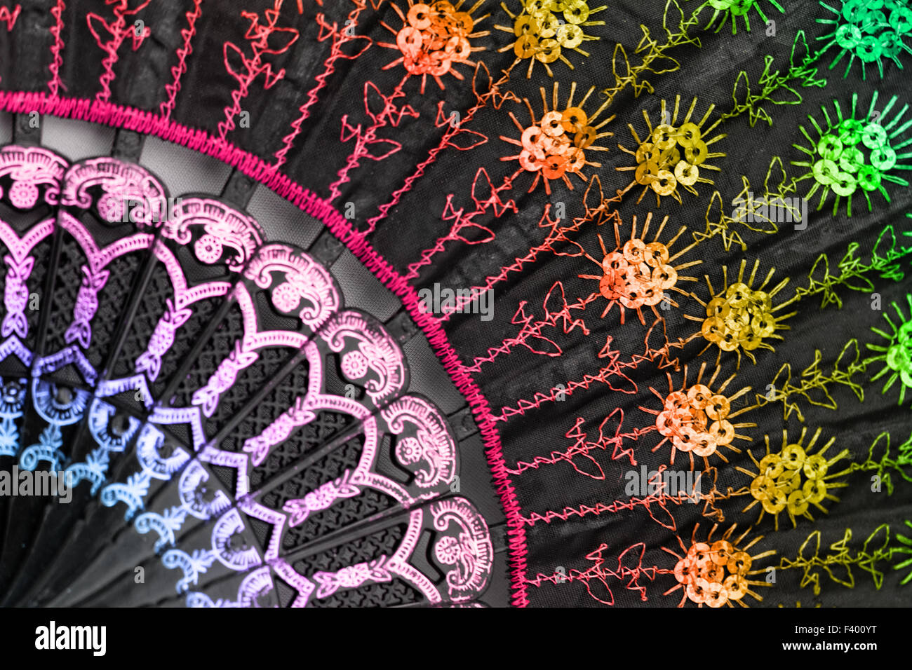 Photo of a beautiful and colorful fan Stock Photo - Alamy
