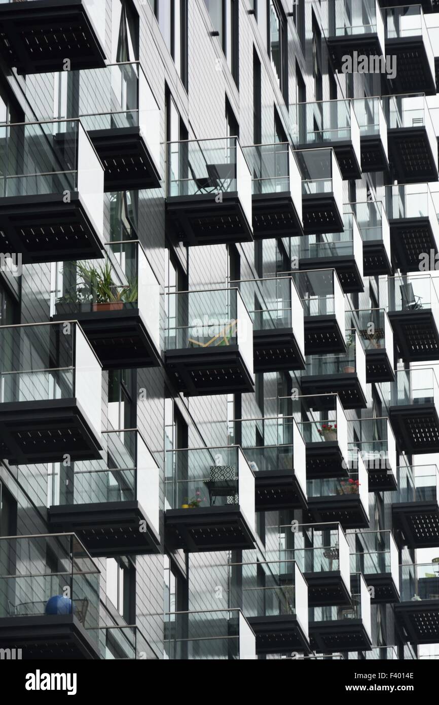 modern flats with balconies Stock Photo - Alamy