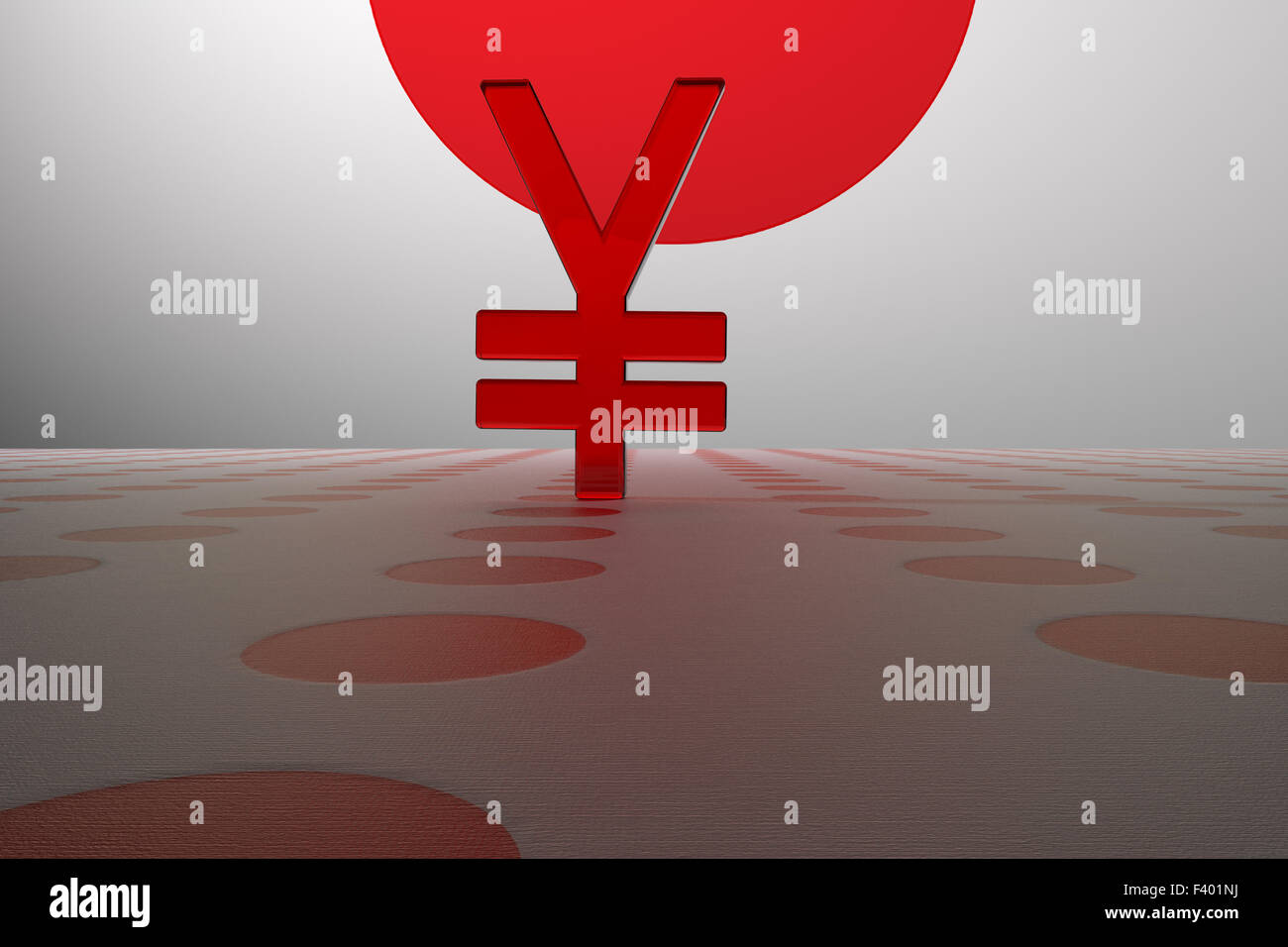Yen currency symbol and Japanese Flag Stock Photo - Alamy