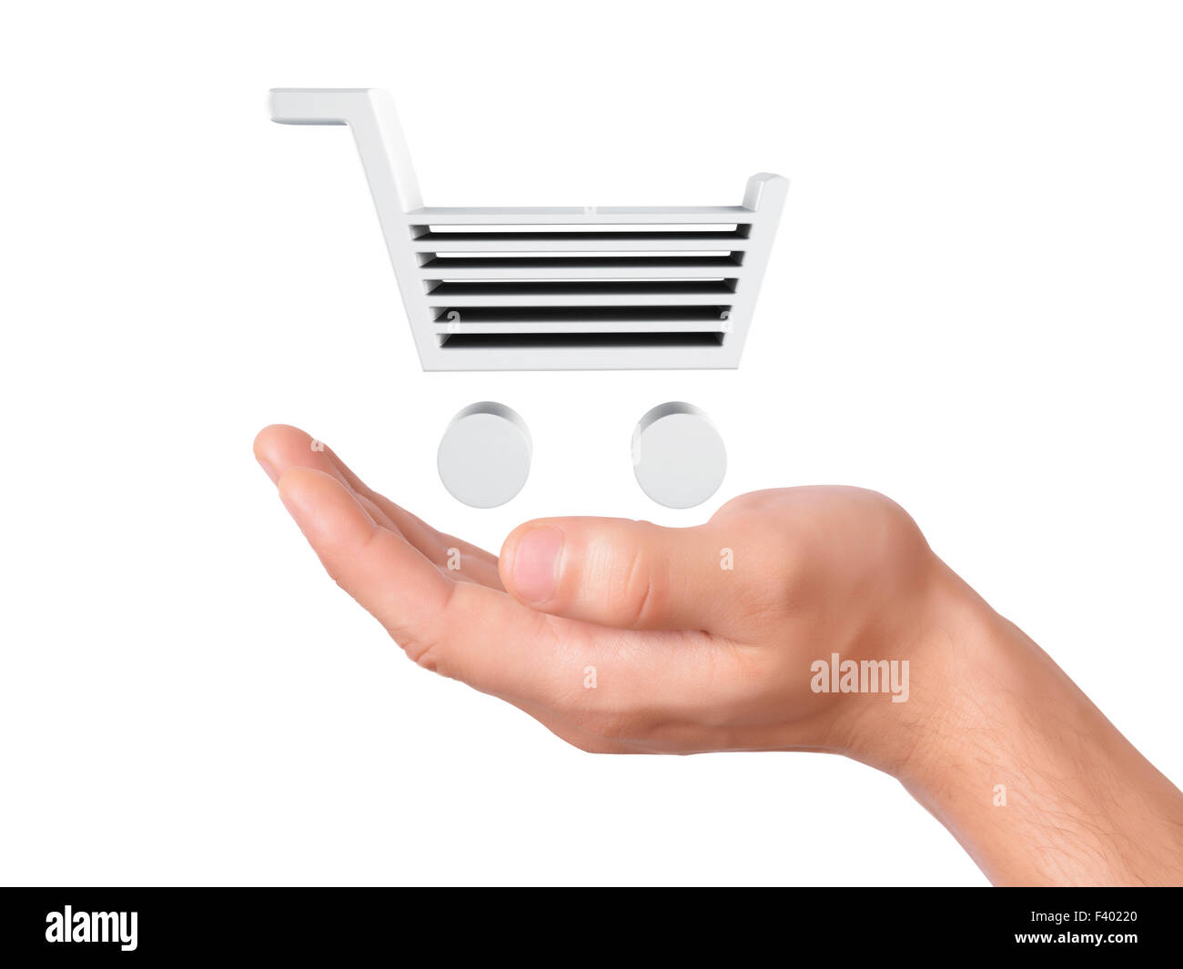 Woman empty shopping cart icon hi-res stock photography and images - Alamy